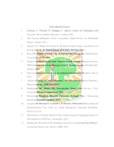Analisis Catatan Perkembangan Pasien Terintegrasi (CPPT) Apoteker Pada Pasien Bedah Ortopedi ...
